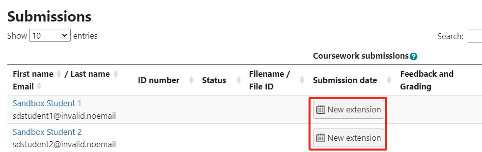 Double-marking Assignment - Extend the individual submission deadline - Knowledge Base